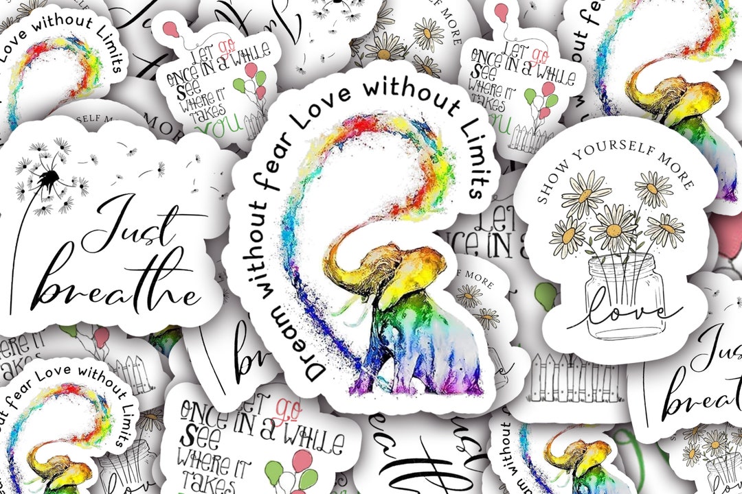 Cute Saying Stickers, Motivational Decal, Laptop Sayings Decal, Cute ...