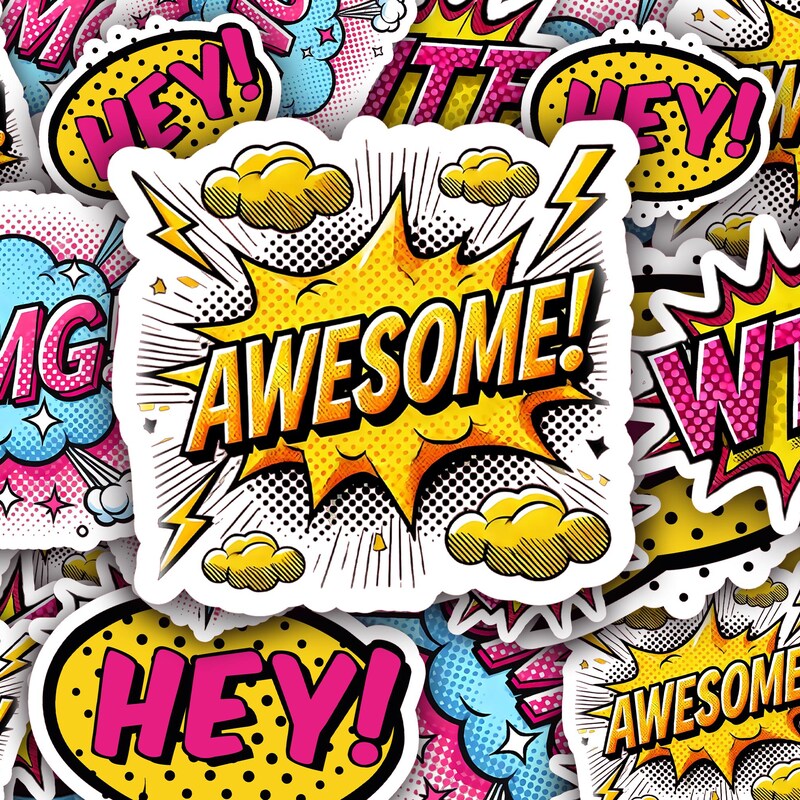 Comic Book Words - Etsy