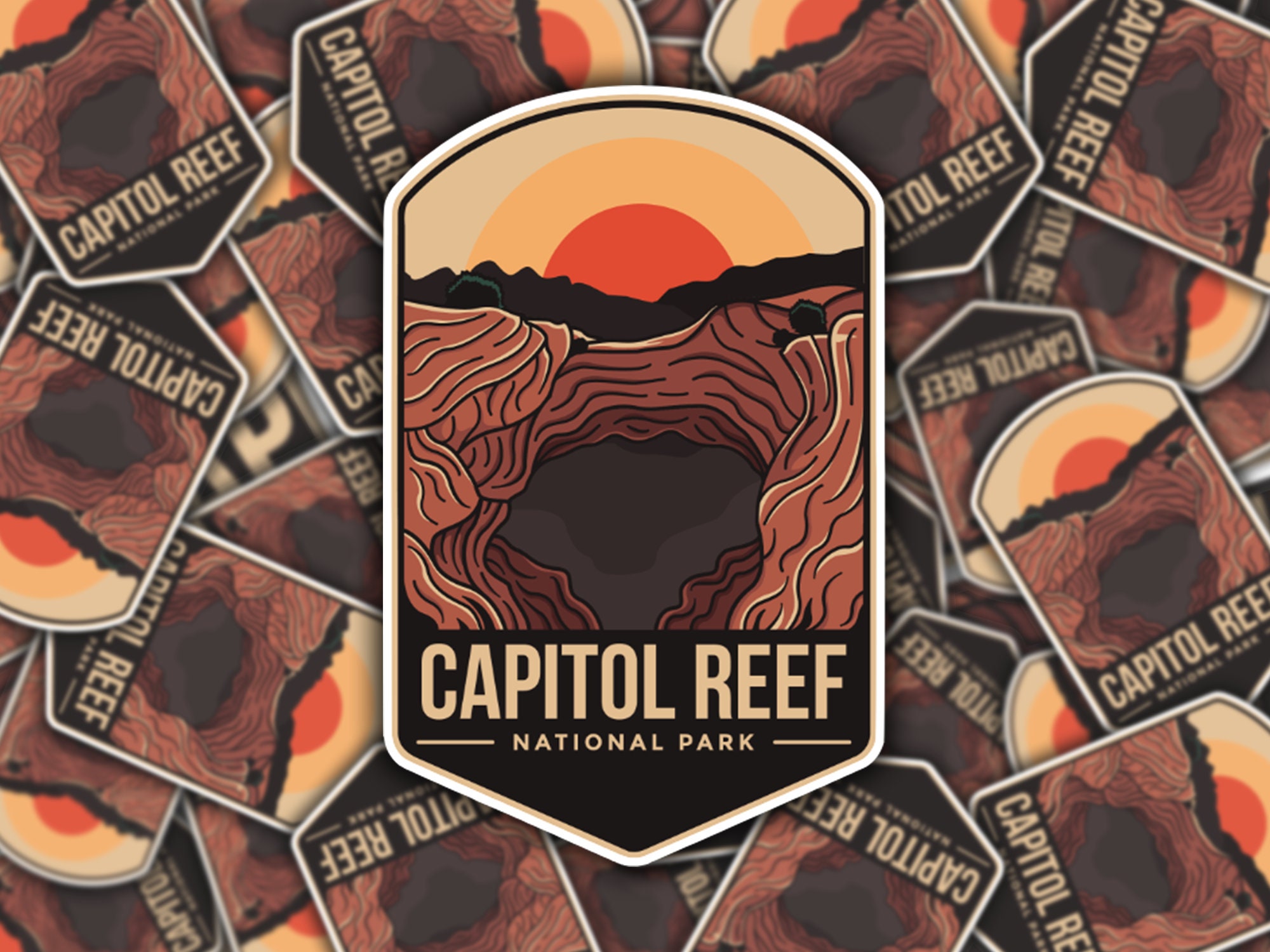 National Park Sticker, National Park Decal, Laptop Sticker Art ...