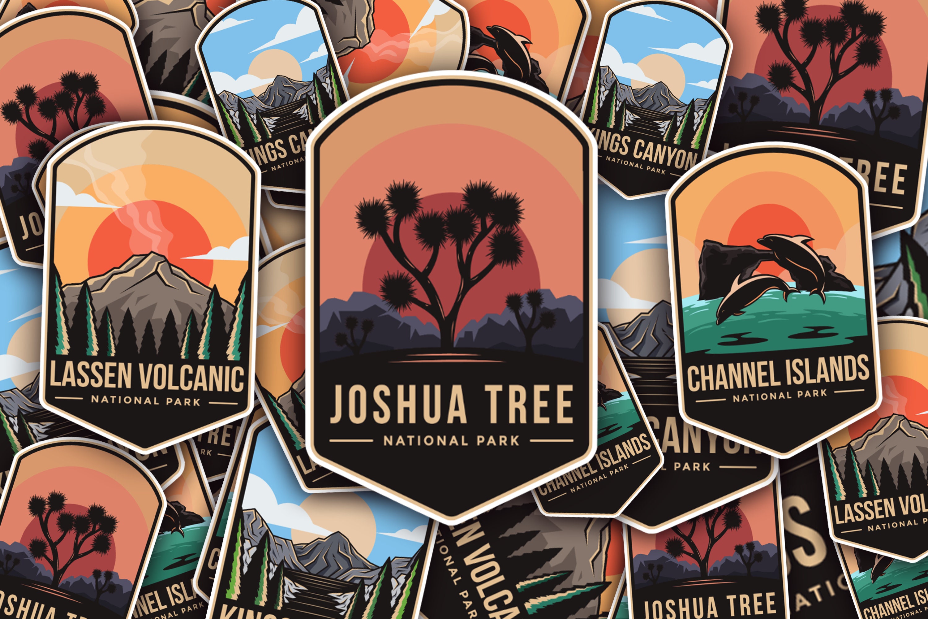 National Park Sticker, National Park Decal, Laptop Sticker Art ...