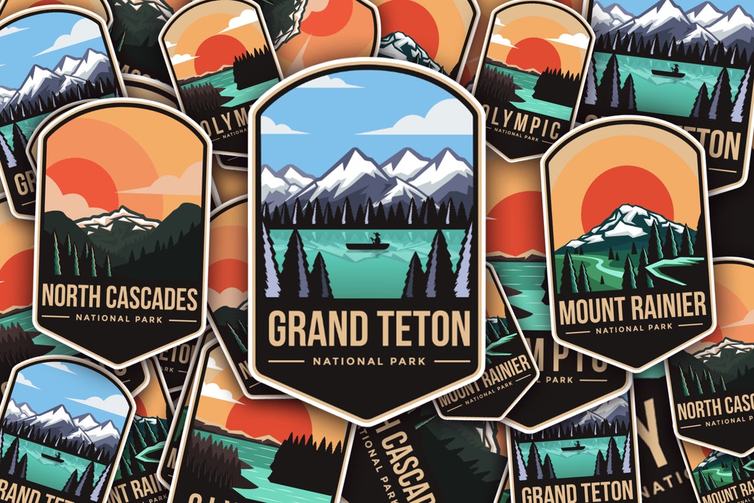 National Park Sticker, National Park Decal, Laptop Sticker Art ...