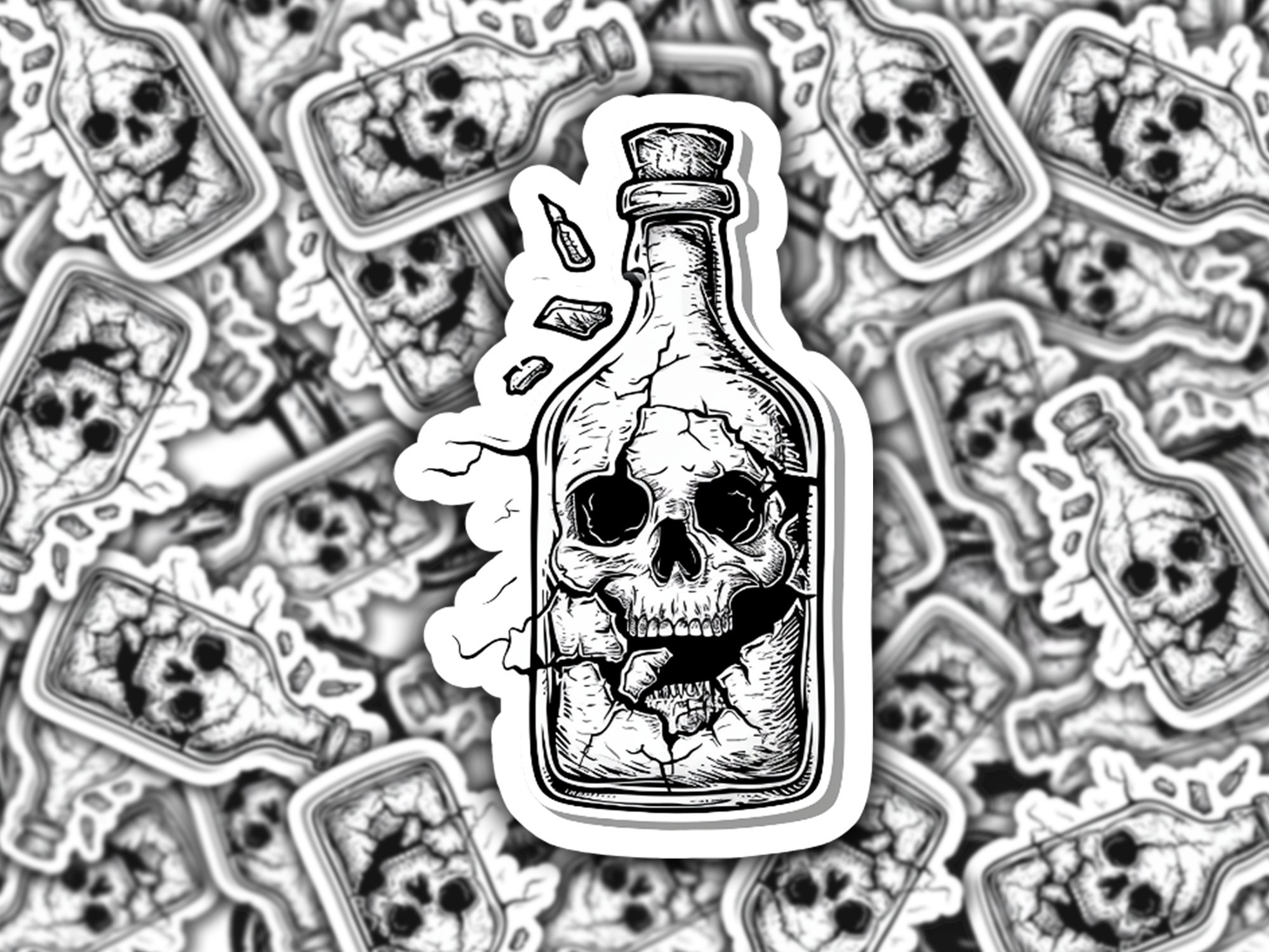 Poison Bottle Decal, Poison Notebook Art, Laptop Decal, Poison Bottle ...