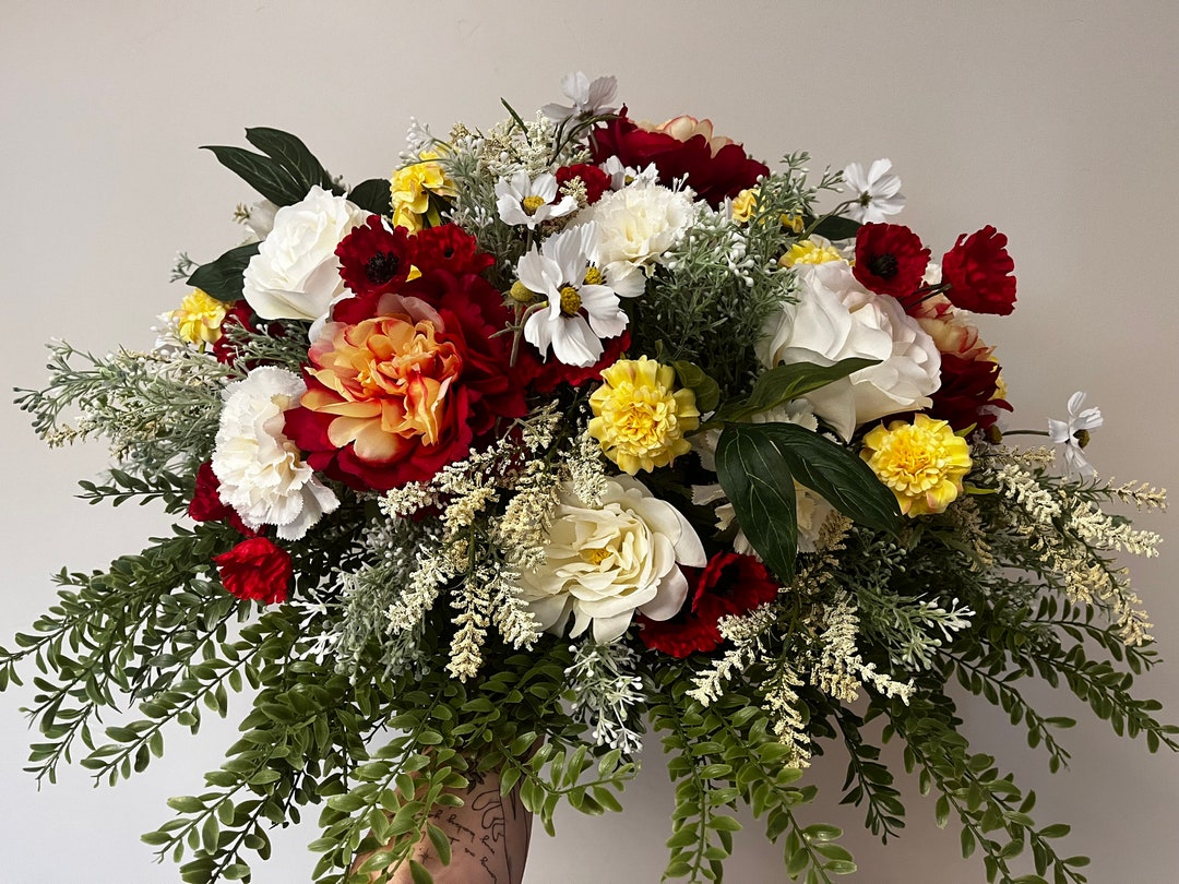 Summer Headstone Hugger Flowers - Etsy