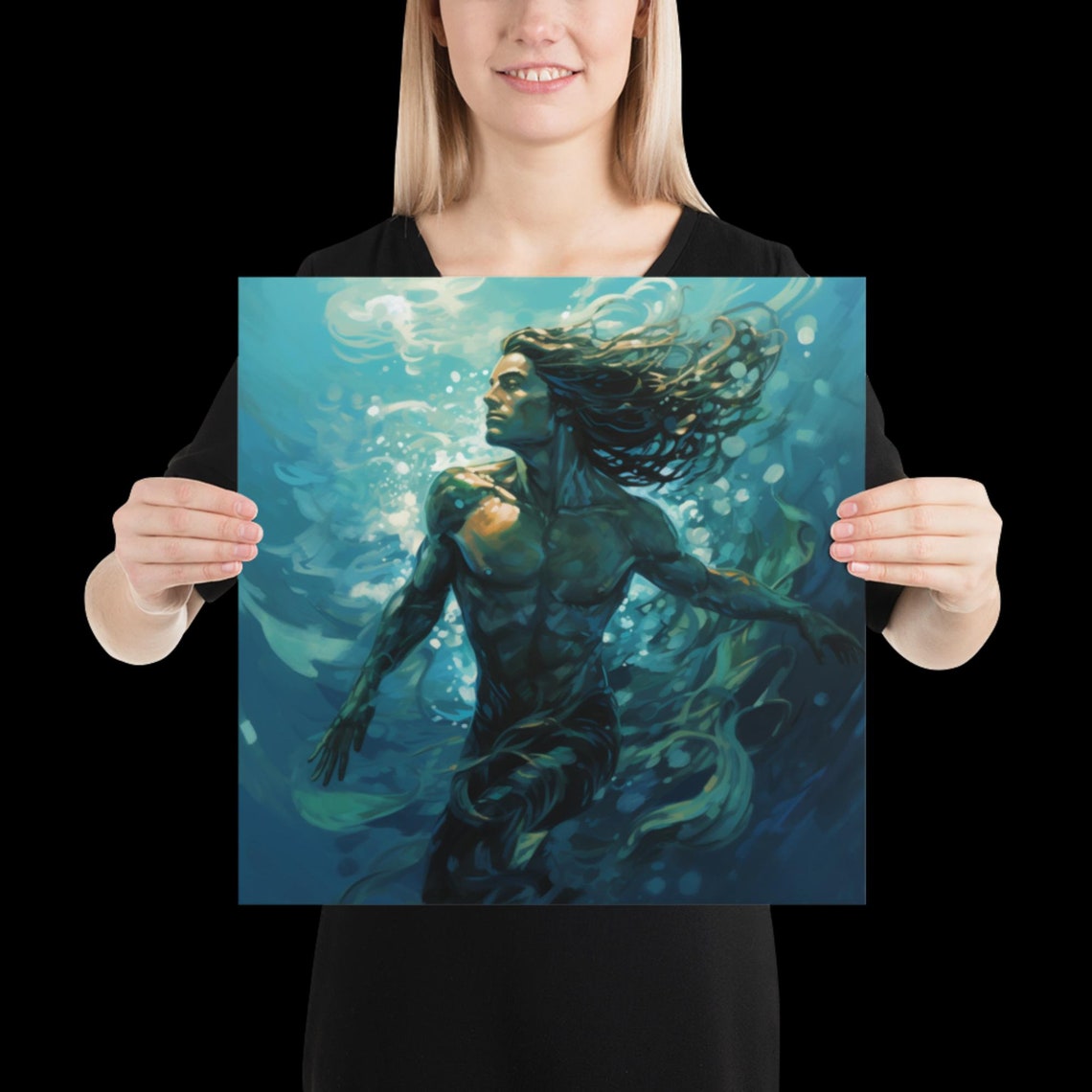 The Merman Rises - Digital Poster Series - Etsy