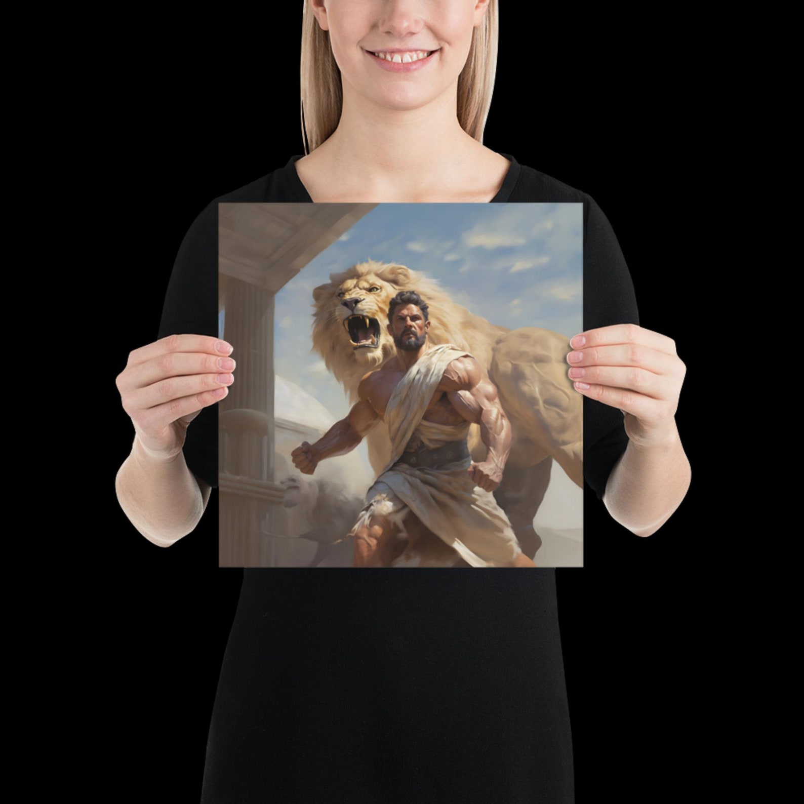 Hercules and the Lion - Series #2 Poster - Etsy