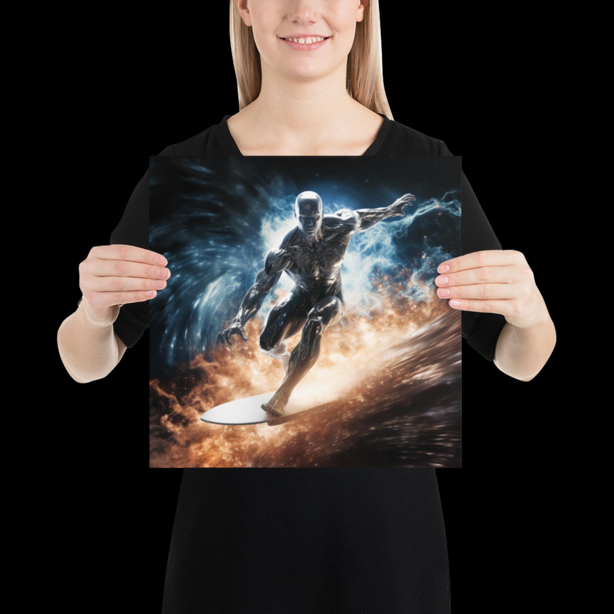 Cosmic Silver Surfer Superhero - Etsy