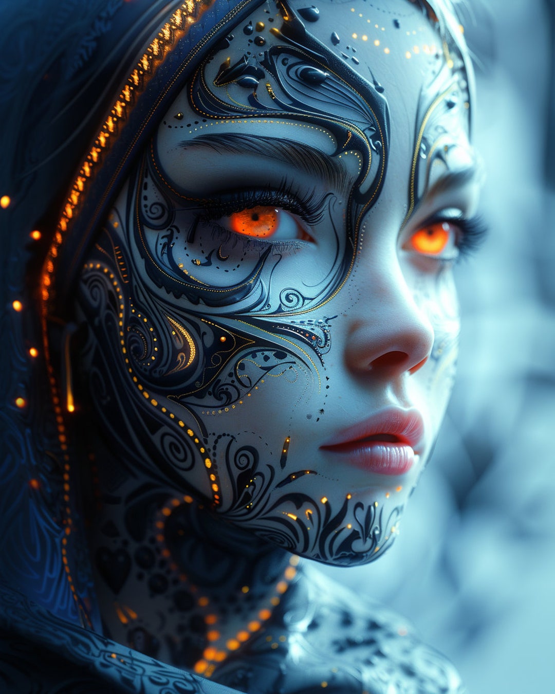 The Orange Eyes - Etsy