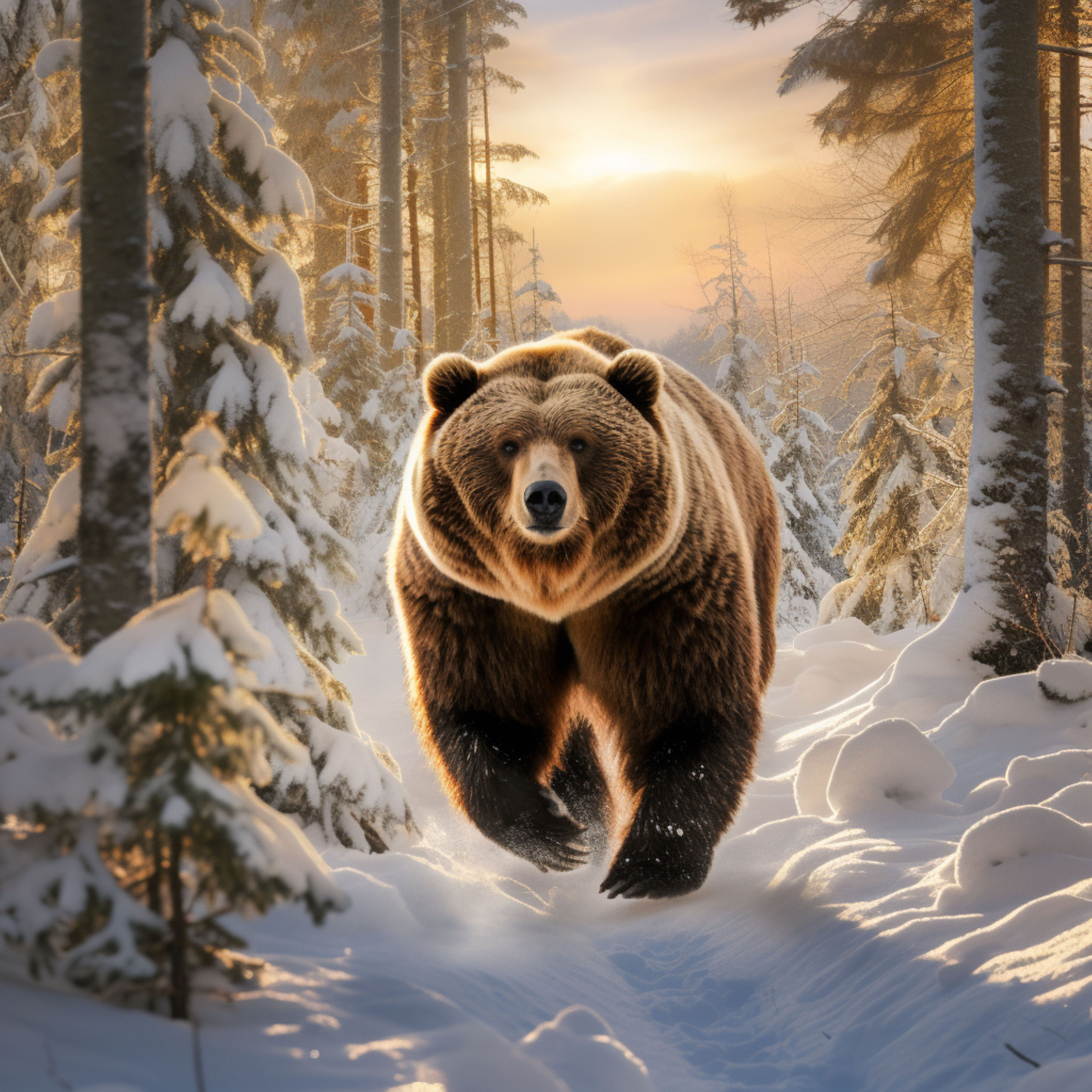 A Winter Bear Poster Series 1 - Etsy