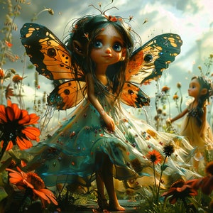 The Fairy in the Garden - Poster - Etsy