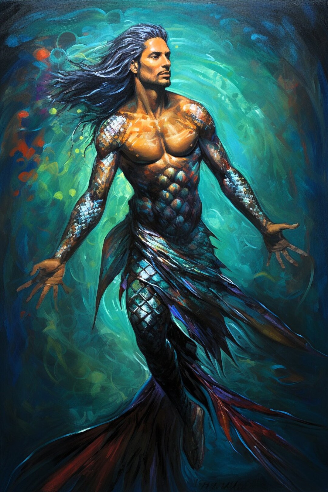 The Merman Rises - Poster Series #5 - Etsy