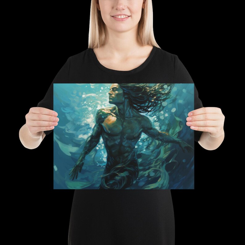 The Merman Rises Digital Poster Series - Etsy