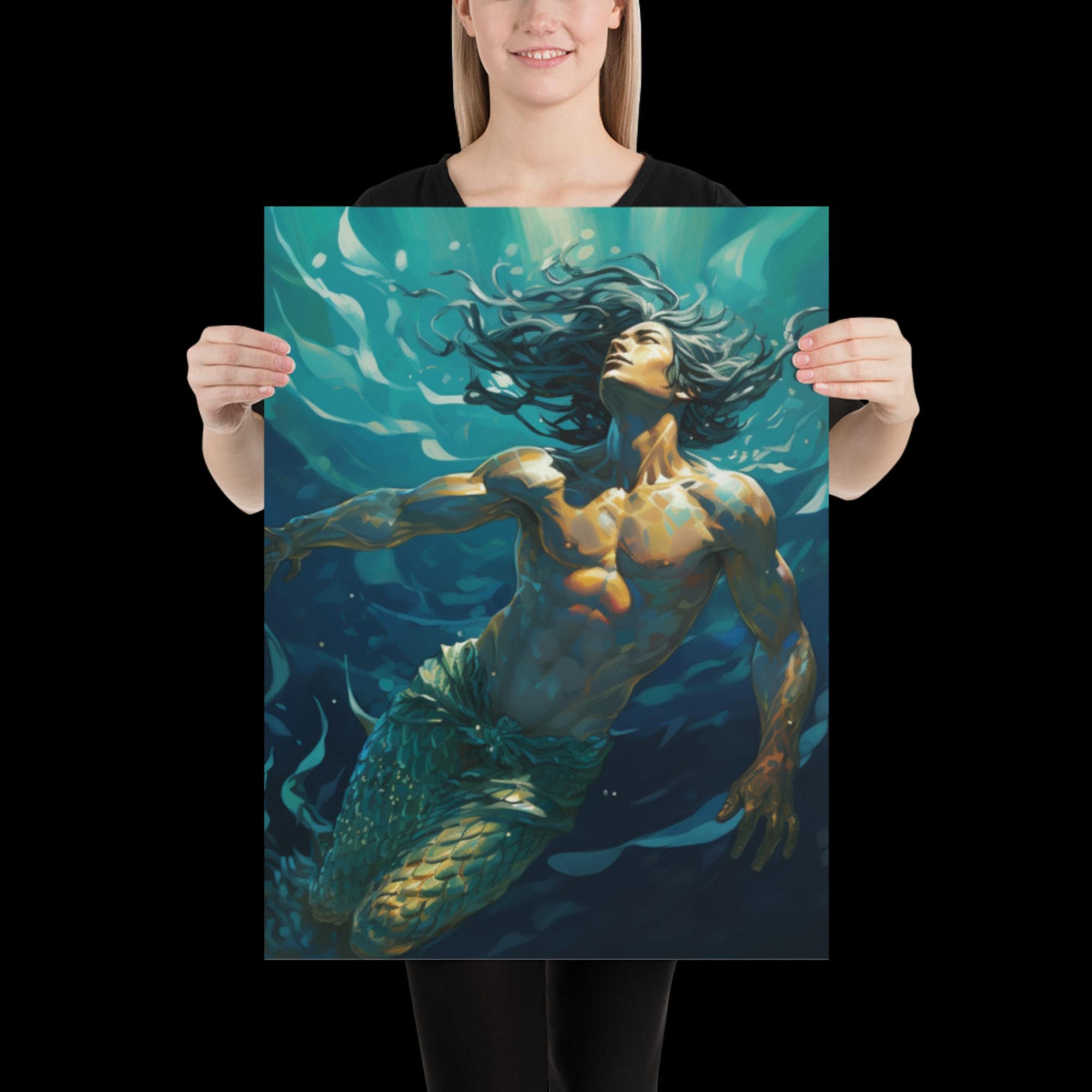 The Merman Rises Digital Poster - Etsy