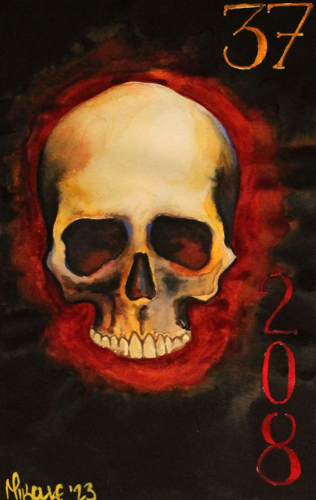 Scary Skull and Numbers - Etsy