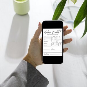 Editable Baby Prediction Card - Etsy