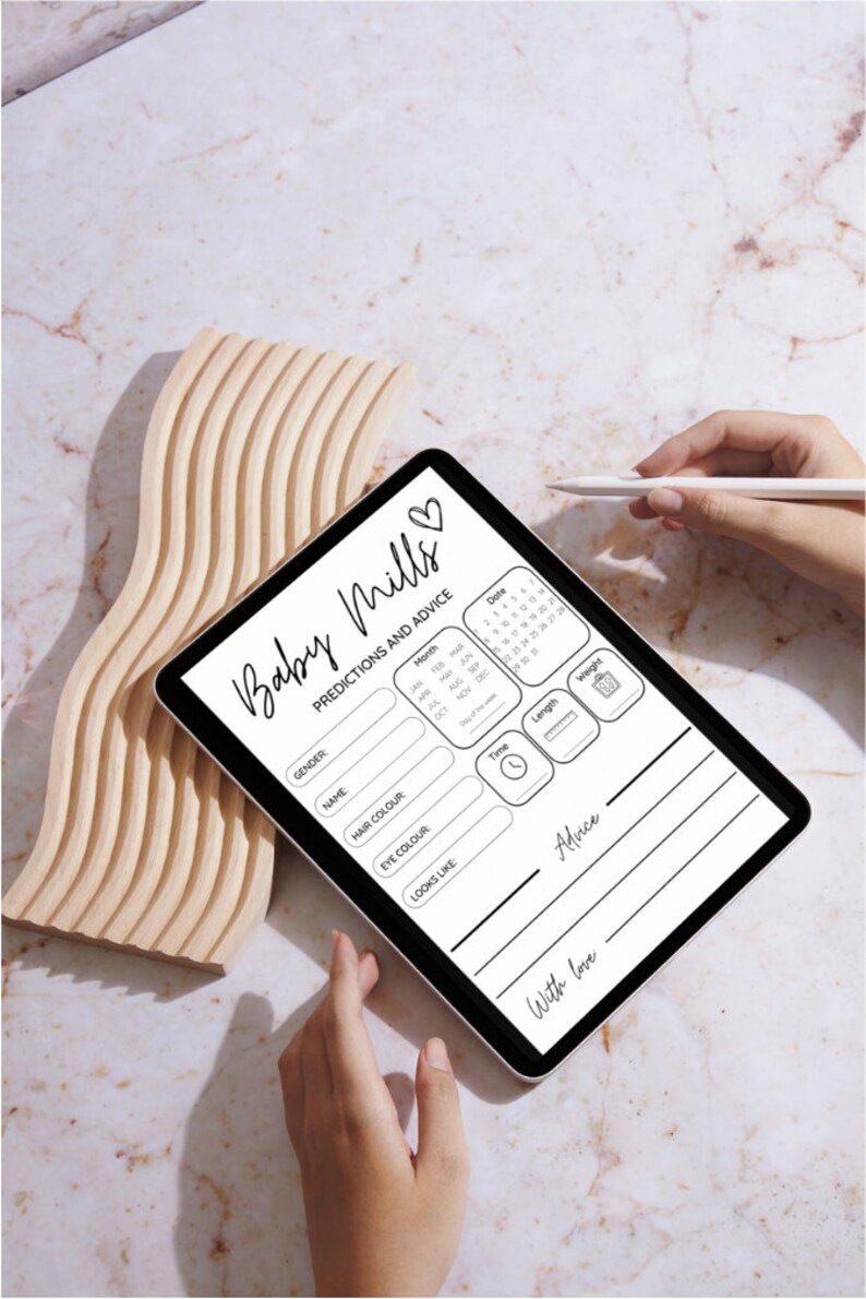 Editable Baby Prediction Card - Etsy