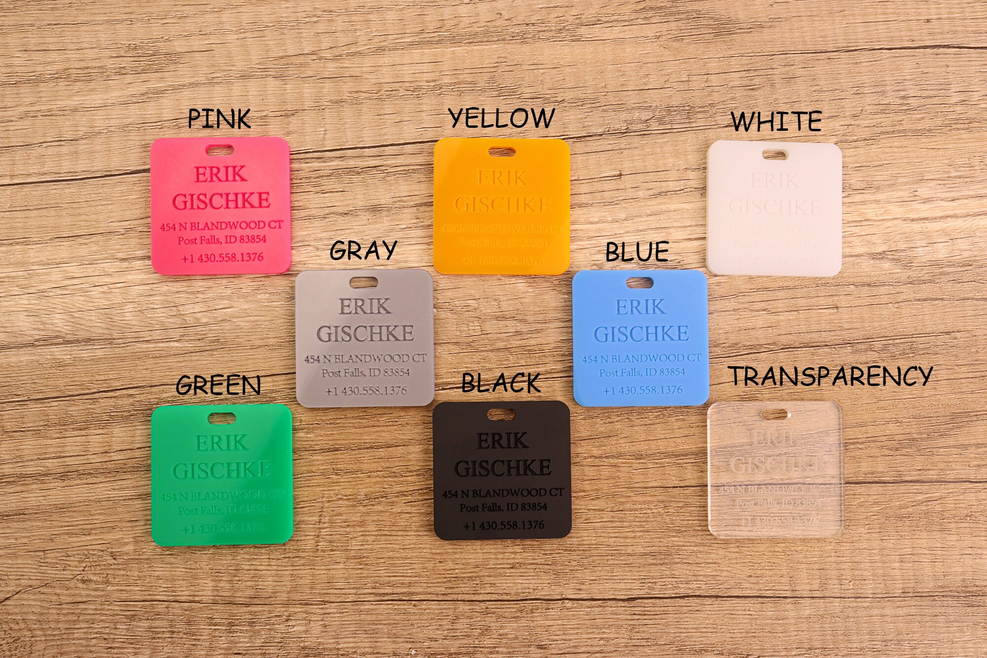 Luggage Tag School Bag Tag Wedding Bridesmaid Holiday Engraved Travel ...