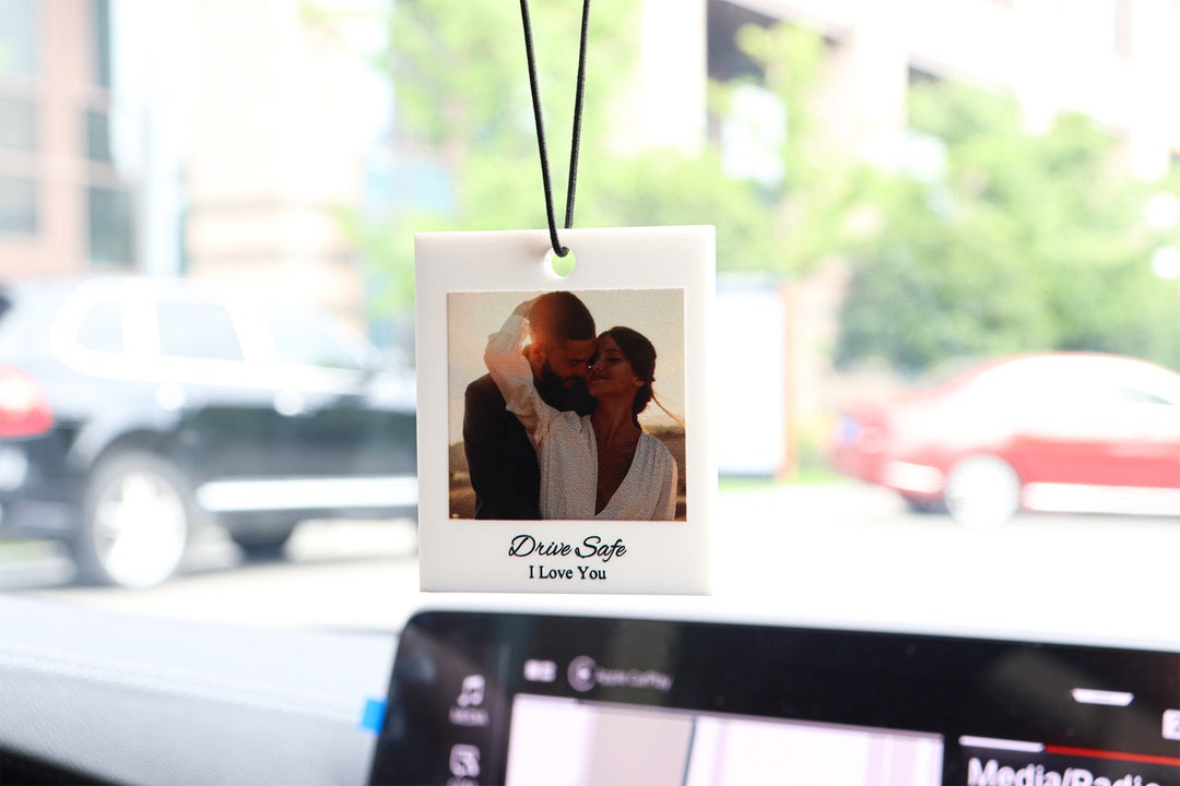 Personalised Photo Car Ornament Hanging Car Polaroid Any Image Driving ...