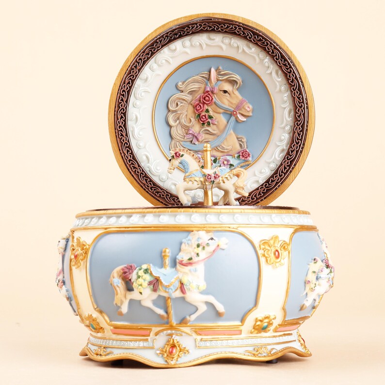 Personalized Carousel & Ballerina Music Box,custom Engraved Name Girl ...