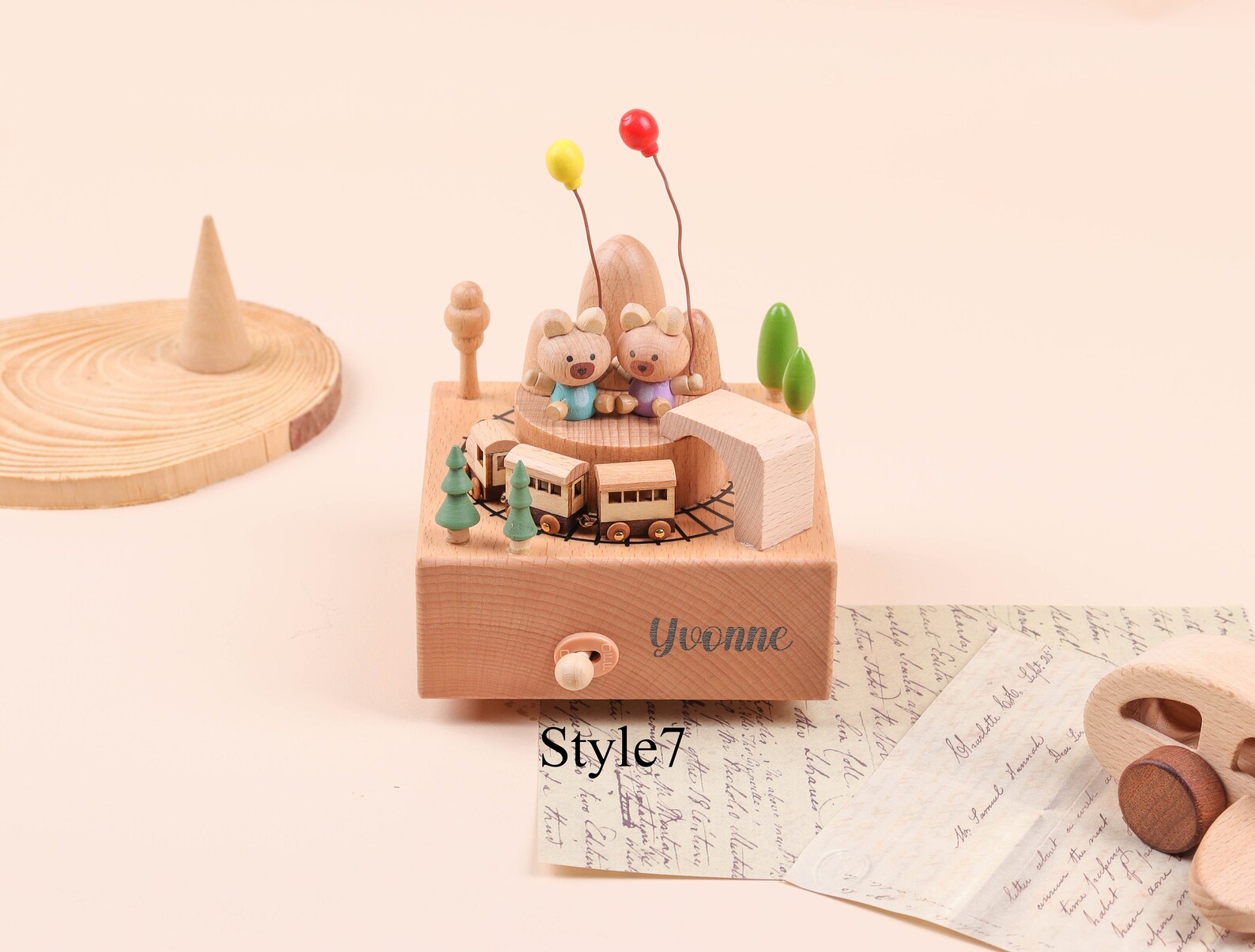 Personalized Music Box, Wooden Music Box, Engraved Name Music Box, Baby ...