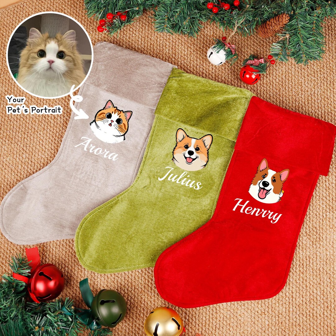 Personalized Pet Christmas Stockings,custom Stocking With Name ...