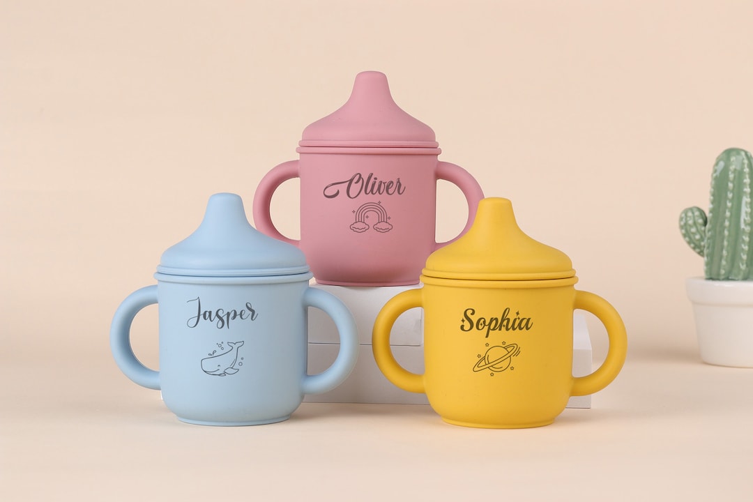 Custom Silicone Cup, Baby Silicone Sippy Cup, Personalized Silicone ...