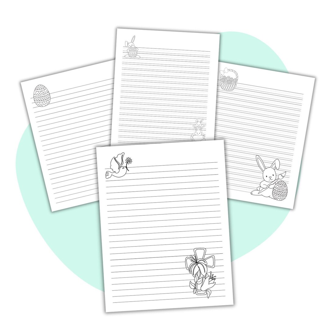 Printable EASTER Lined Writing Paper | Kids Stationary | Homeschool ...
