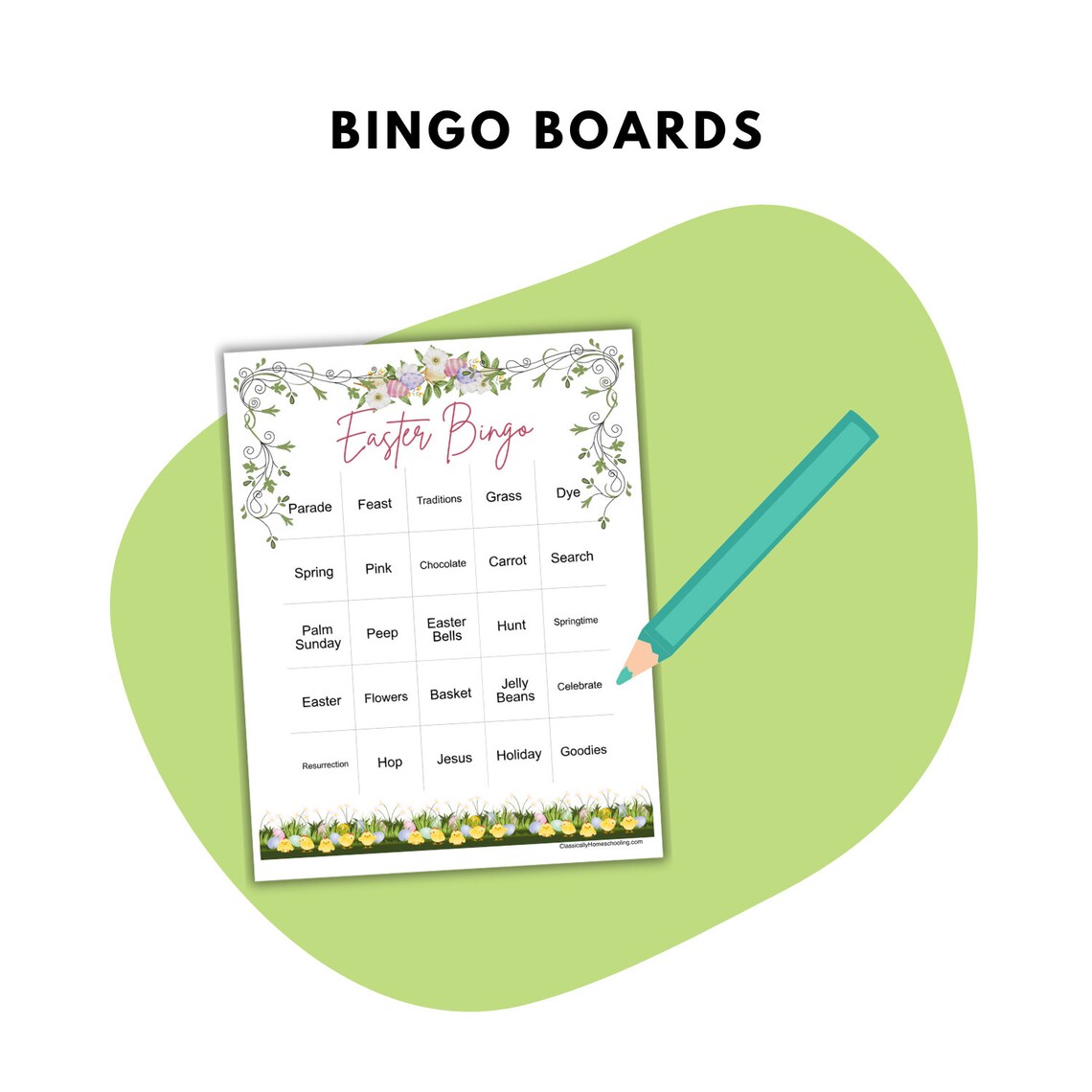 Easter BINGO | Printable Game | Easter Vocabulary Game | BINGO ...