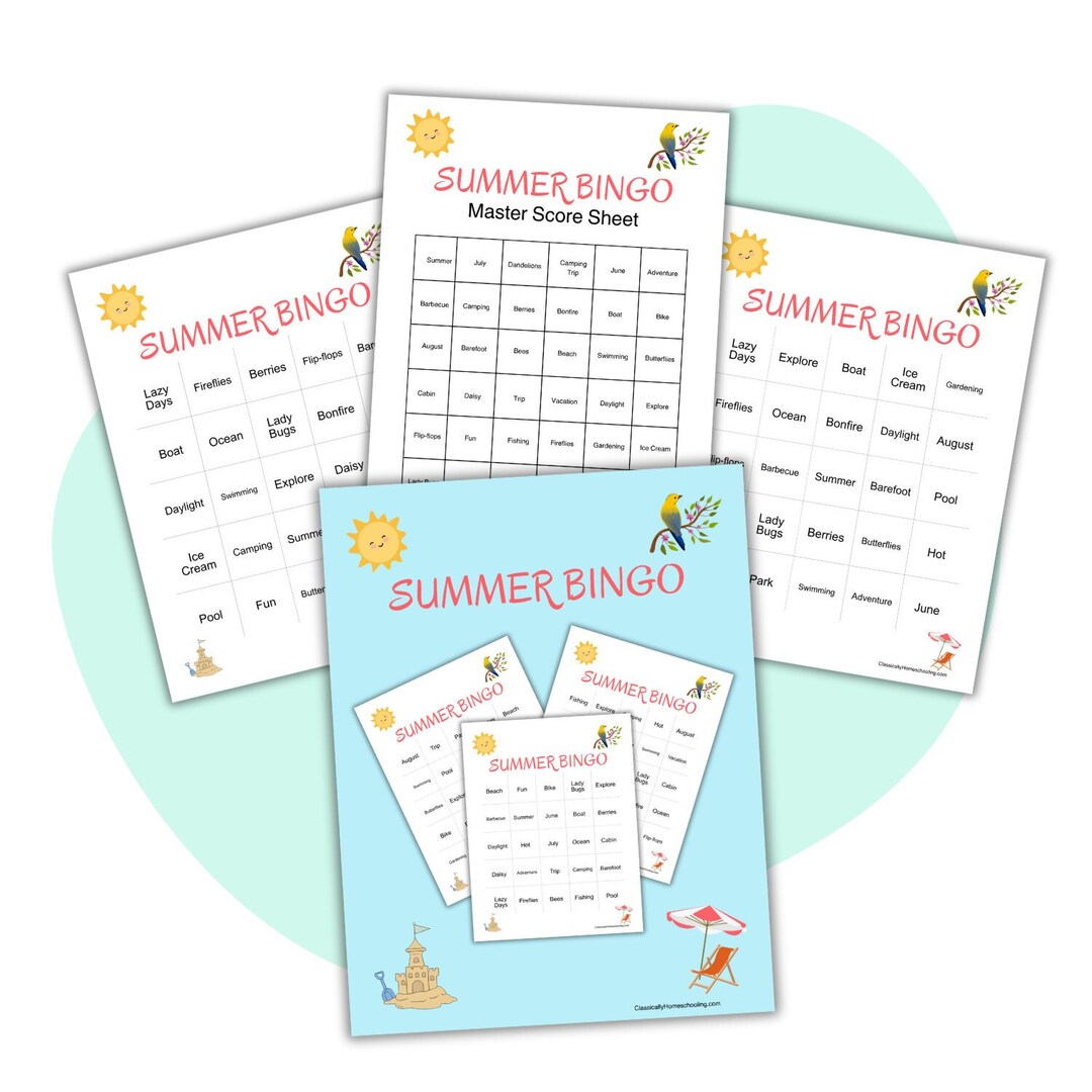 Summer BINGO | Printable Summer BINGO Game | Vocabulary Game for Kids ...
