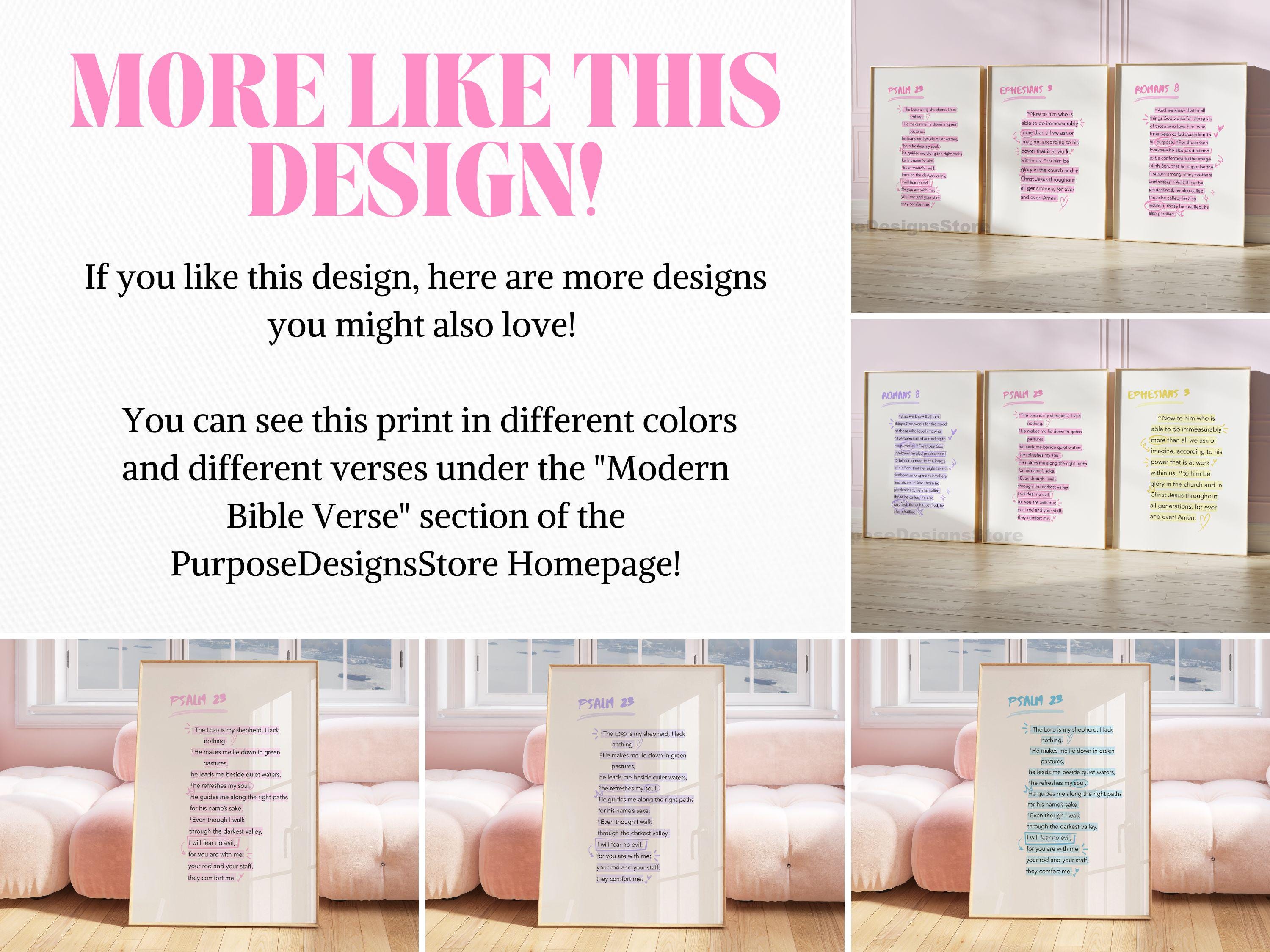 Psalm 91 Christian Pastel Pink Print, Bible Verse Wall Art, Modern Pink ...