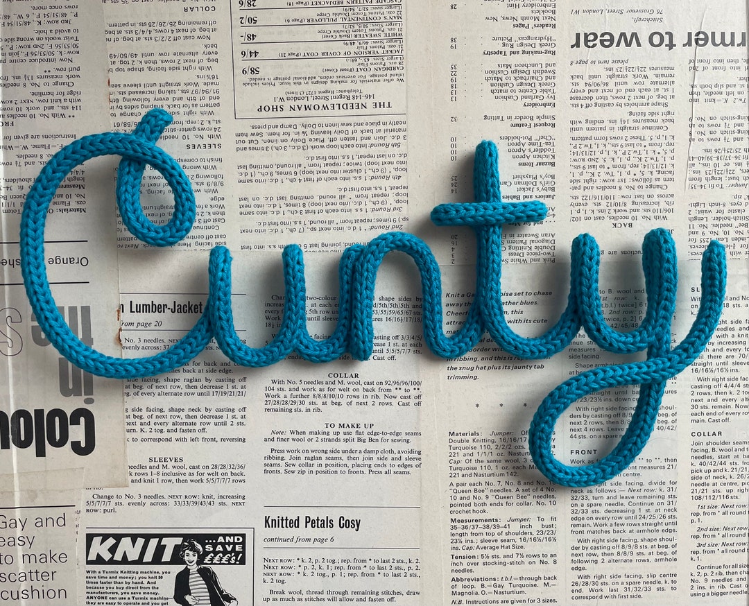 Knitted Wire Swear Word Art Cunty Sign Rude Gallery Wall Decor - Etsy