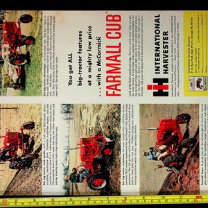 HUGE 1954 Farmall Cub Tractor Advertisement Ad 10.25x13.5 Mccormick ...