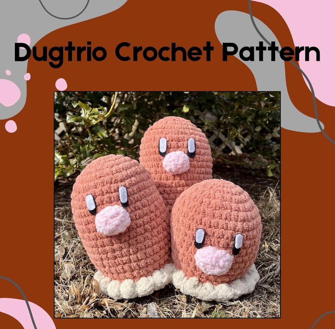 Bigger Digger Dugtrio Crochet Pattern - Etsy