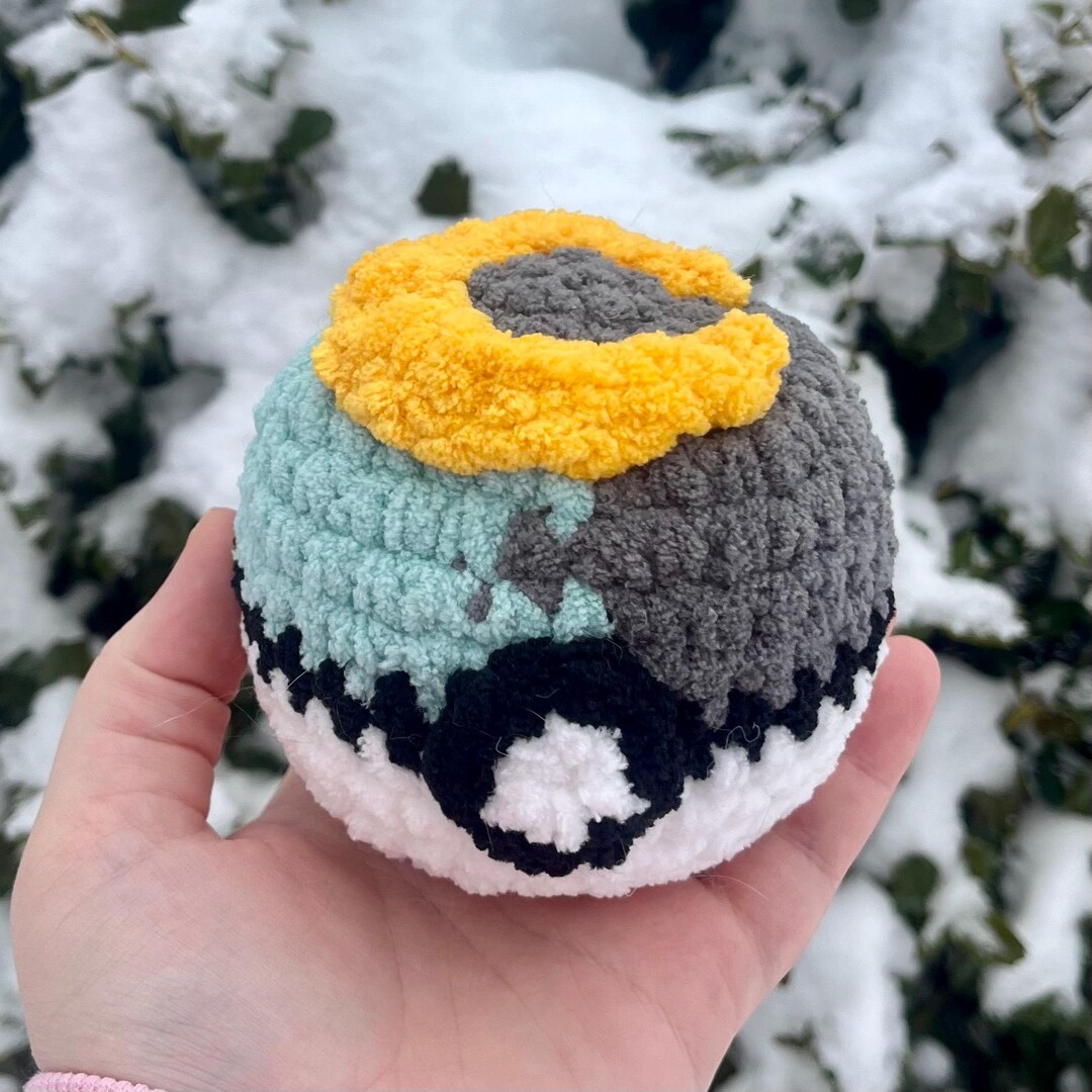 Moon Ball Pokeball Handmade Crochet Replica Plush - Etsy