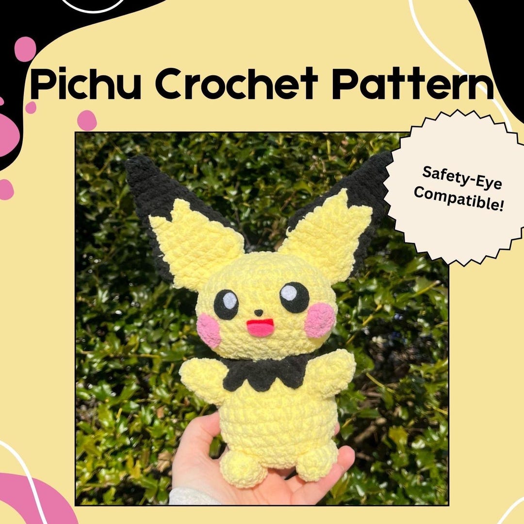Sparky Baby Pichu Pokemon Crochet Pattern - Etsy