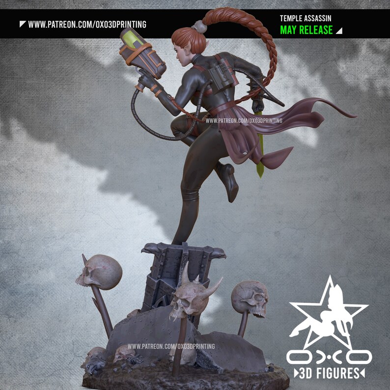 Temple Assassin Pinup Figure, Rouge Elf SFW/ NSFW Miniature, Resin Mini ...