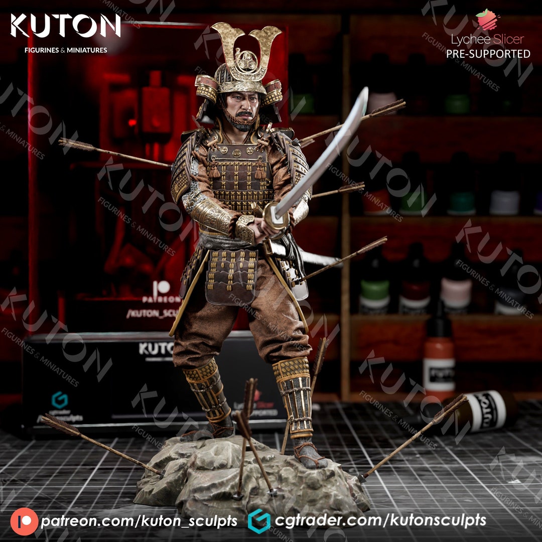 Samurai Warrior Scale Model Kit, Full Figure and Bust Model, Unpainted ...