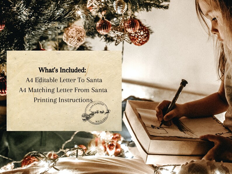 Printable Santa Letter Bundle for Kids, Kids Christmas Wishlist ...