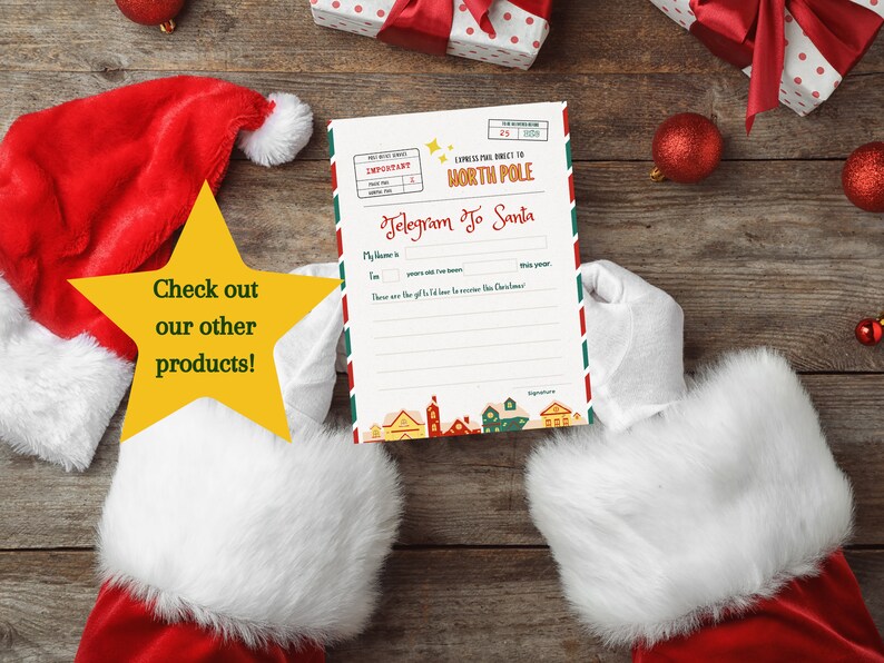 Printable Santa Letter Bundle for Kids, Kids Christmas Wishlist ...