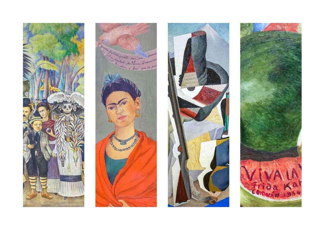 Frida Kahlo and Diego Rivera Modern Art Printable Bookmarksart History ...