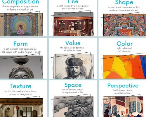 Formal Elements of Art Poster Set, Global Art, Art Decor, Art Classroom, AP Art History ...
