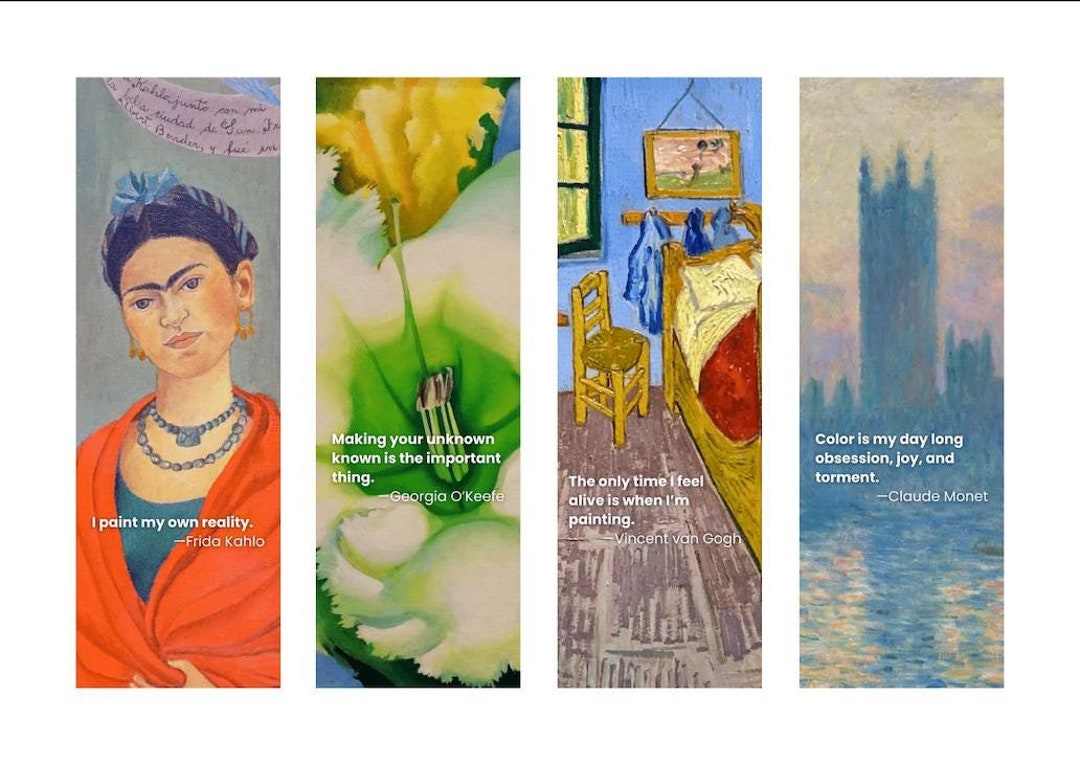 Impressionist and Modern Art Printable Bookmarks—art History Bookmarks ...