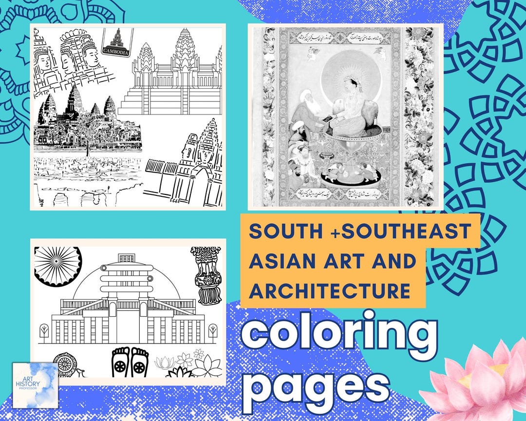 Art History Coloring Pages South & Southeast Asia | Art Classrooms | AP ...