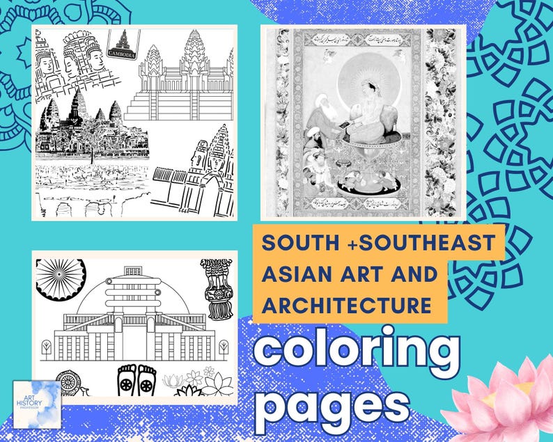 Art History Coloring Pages South & Southeast Asia | Art Classrooms | AP ...
