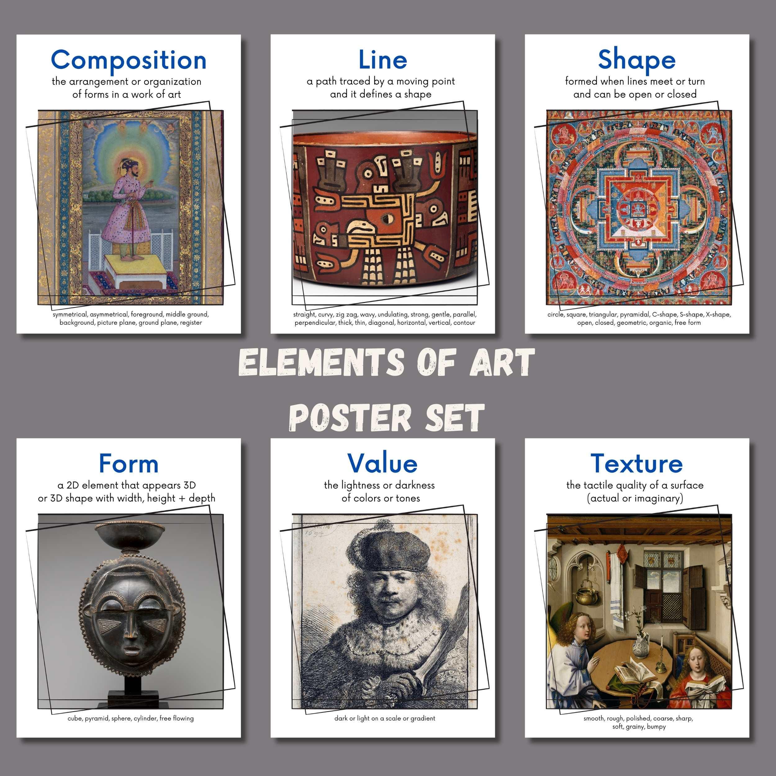 Formal Elements of Art Poster Set | Art Decor | Art Classroom | Art ...