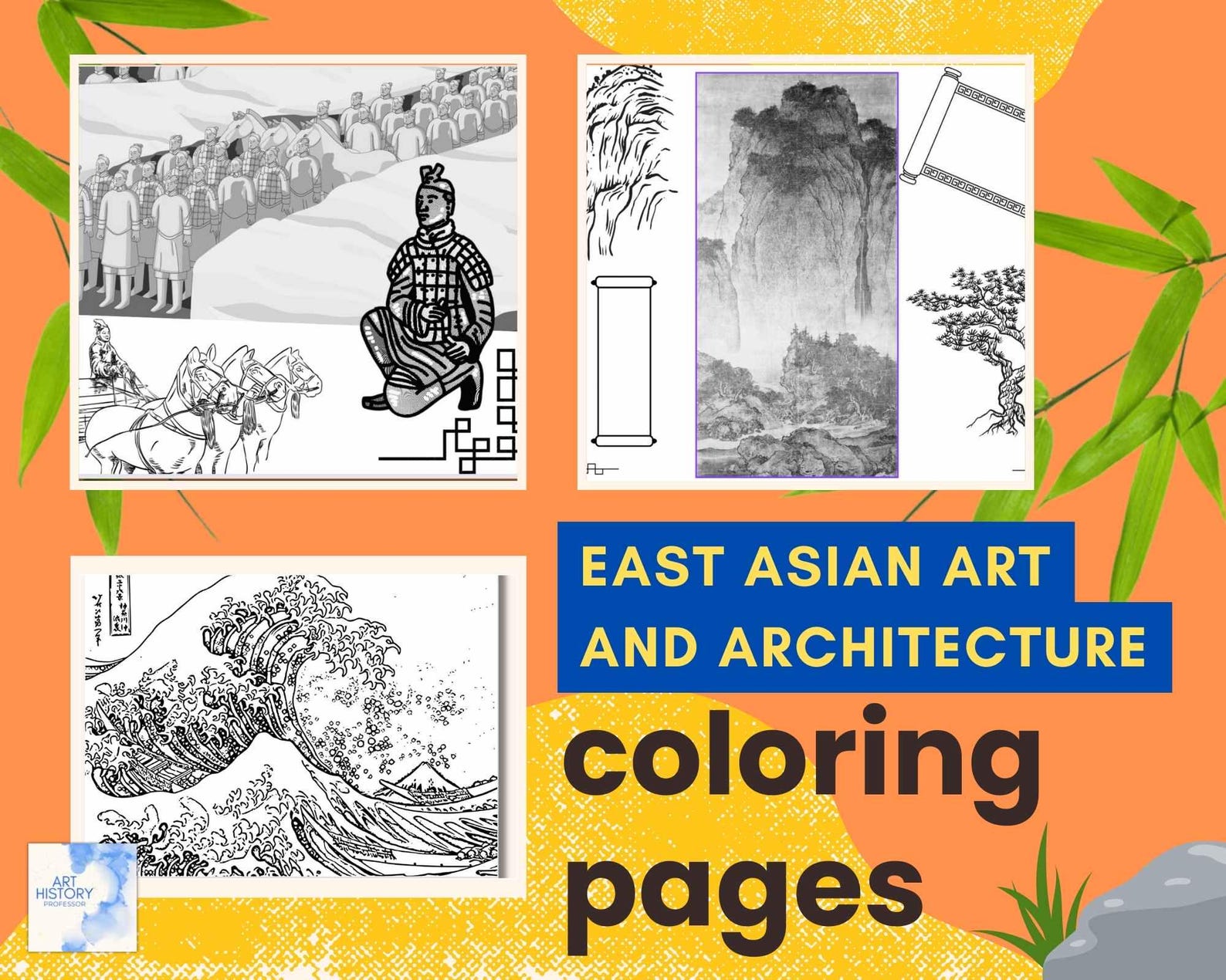 East Asian Art Coloring Pages, Japan, Korea, China / for Social Studies ...