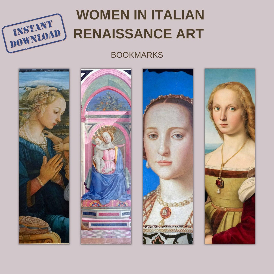 Art Printable Bookmarks (italian Renaissance Women)—art History ...