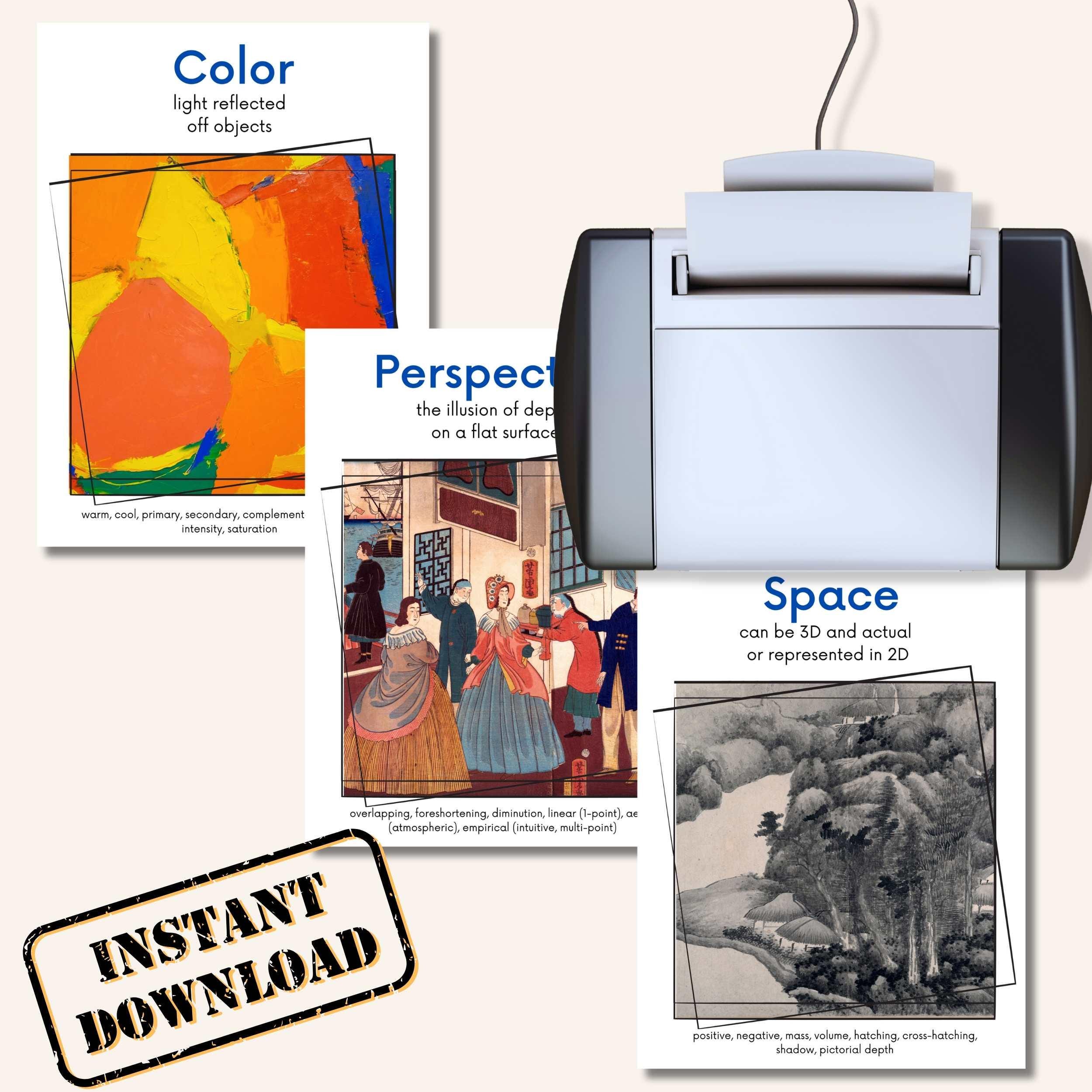 Formal Elements of Art Poster Set | Art Decor | Art Classroom | Art ...