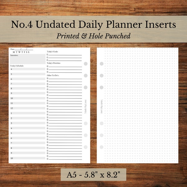 A5 Planner Inserts - Etsy