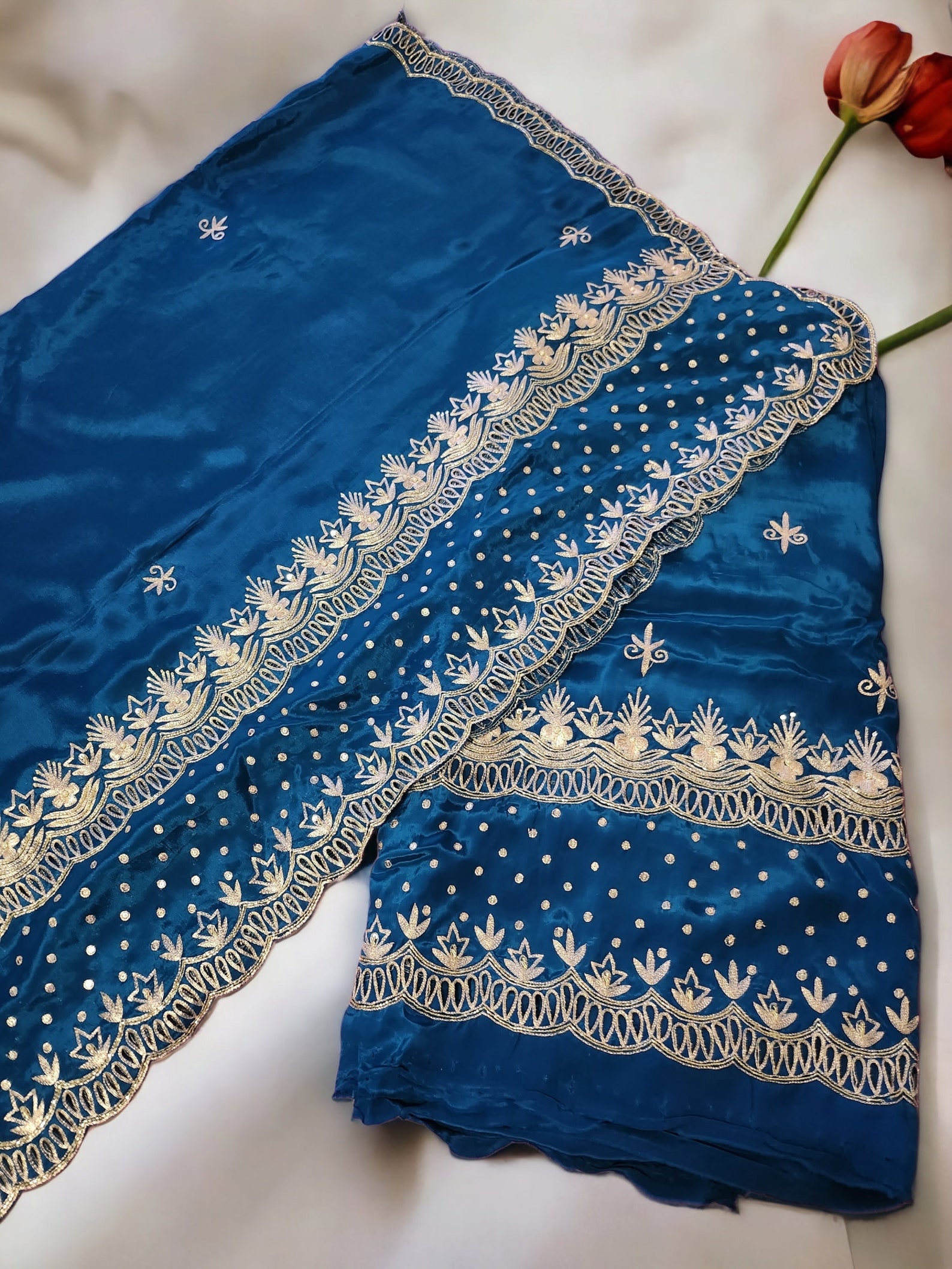 Unstitched. Dark Blue Pure Crepe Suit With Embroidery. - Etsy