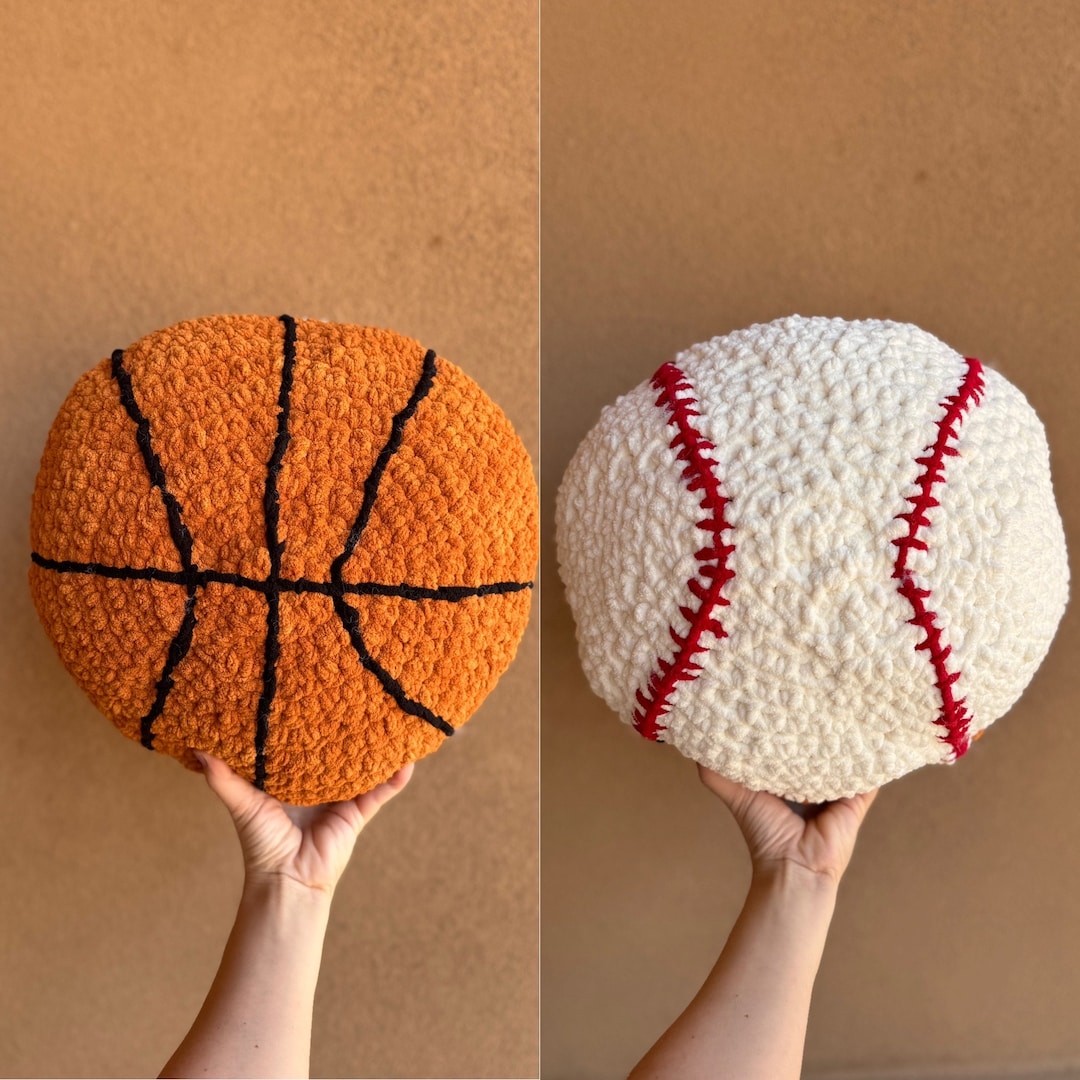 Big Basketball/baseball Crochet Pillow PATTERN - Etsy